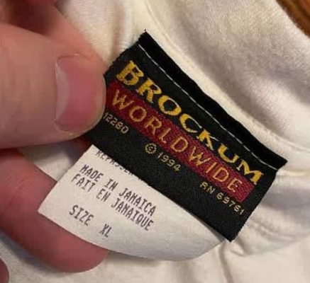 History and Timeline of the Brockum T-Shirt Tag: 1974-1997