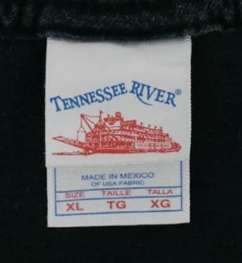 History and Timeline Tennessee River T-Shirt Tag: 1983-2010