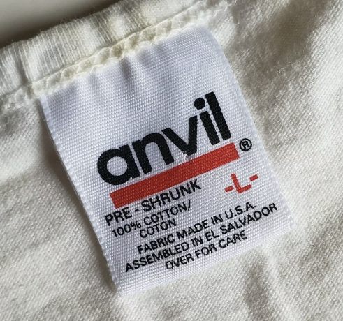 History and Timeline of the Anvil T-Shirt Tag: 1976-Present