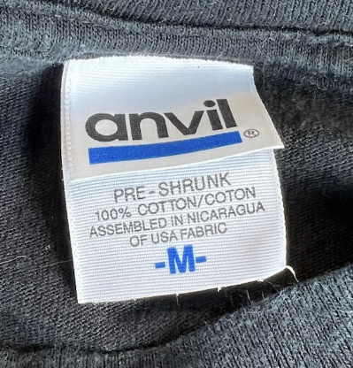 History and Timeline of the Anvil T-Shirt Tag: 1976-Present