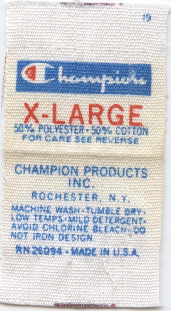 The History of Vintage Champion T-Shirt Tags (1967-2000s)