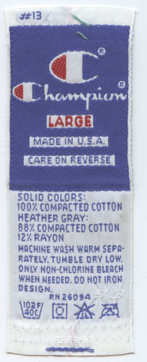 The History of Vintage Champion T-Shirt Tags (1967-2000s)