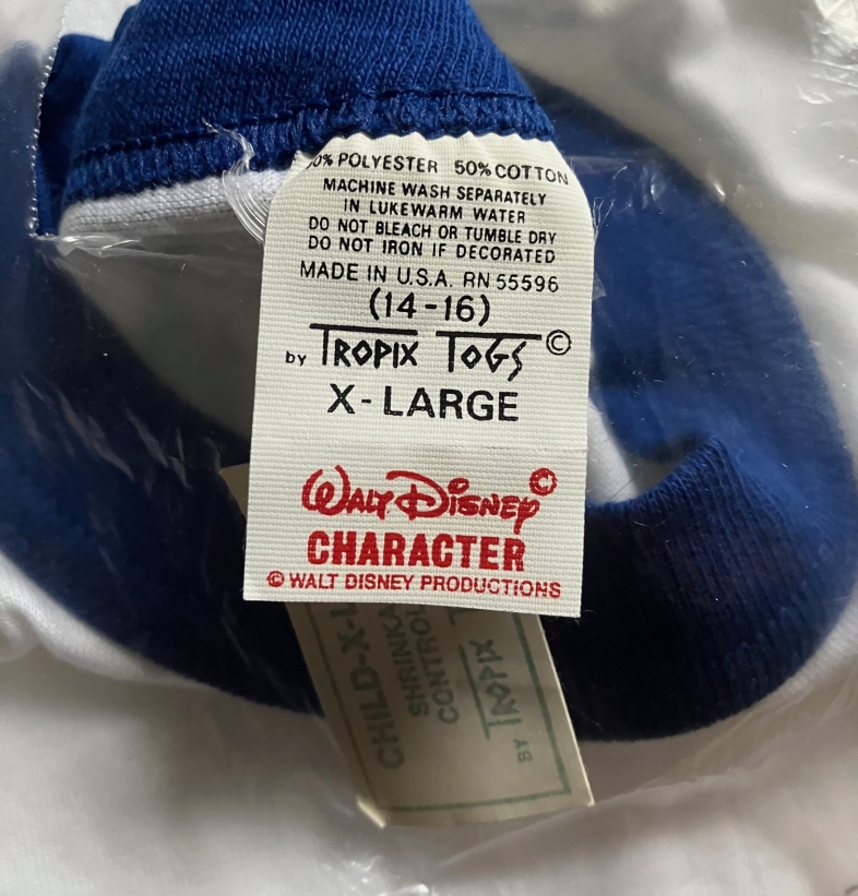 The History of Disney Brand Vintage T-Shirt Tags 1972-2010